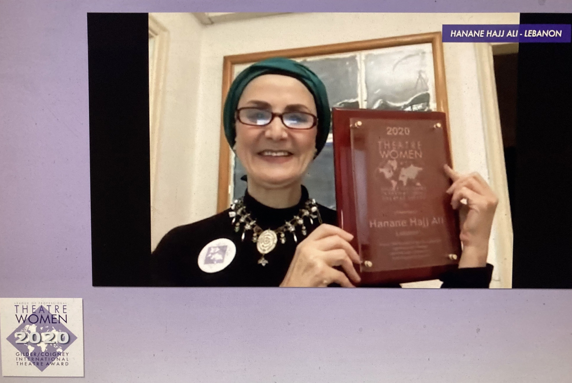 Hanane Hajj Ali – Writer and Performer from Lebanon, awarded The League of Professional Theatre ...